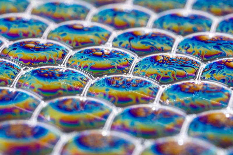 Abstraction Soap Bubbles. Fire on Bubbles Stock Photo - Image of ...