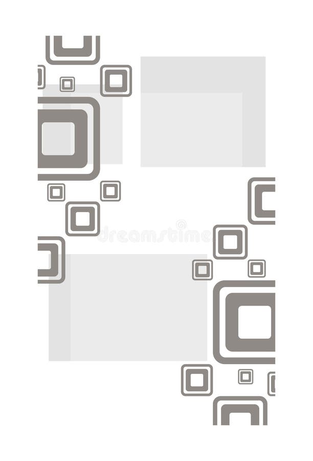 Abstraction from Squares, Gray Squares on a White Background Stock ...