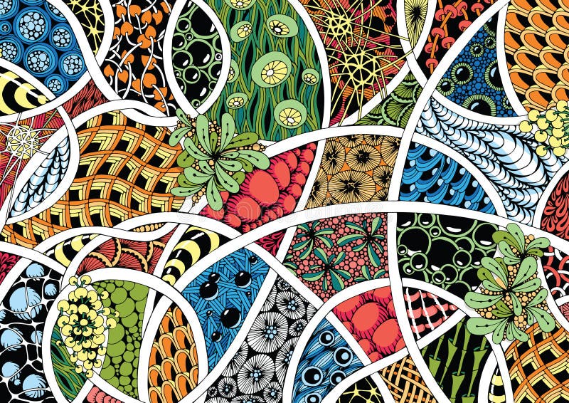 Abstraction Style Zentangle Stock Vector - Illustration of abstraction ...
