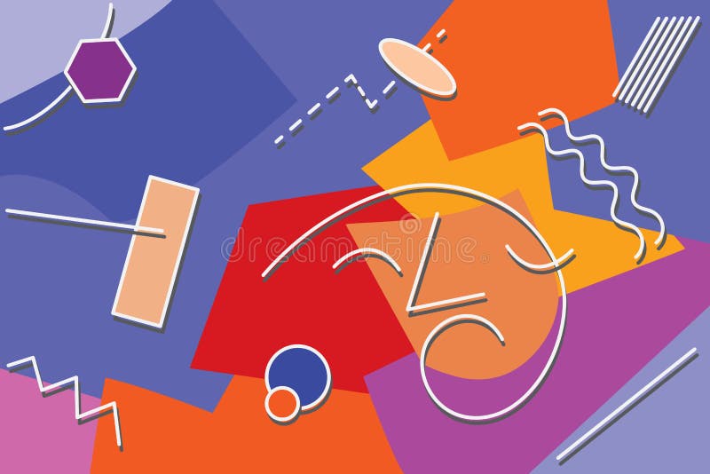 Creative Abstraction `the Thinker` Stock Vector - Illustration of color ...