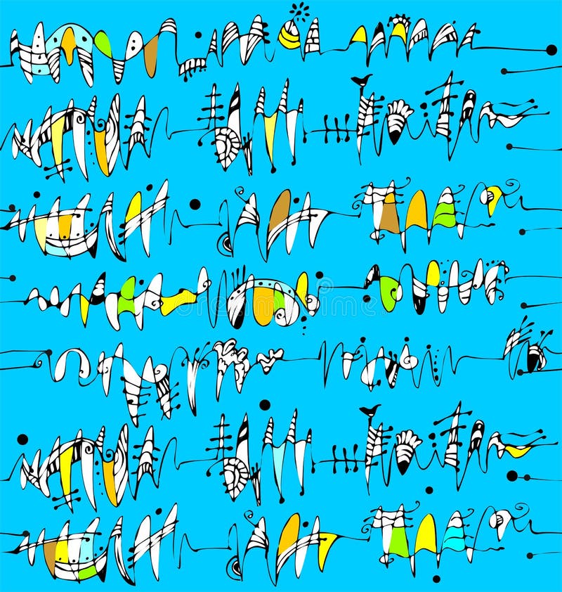 Abstraction from Undulating Lines Stock Vector - Illustration of modern ...