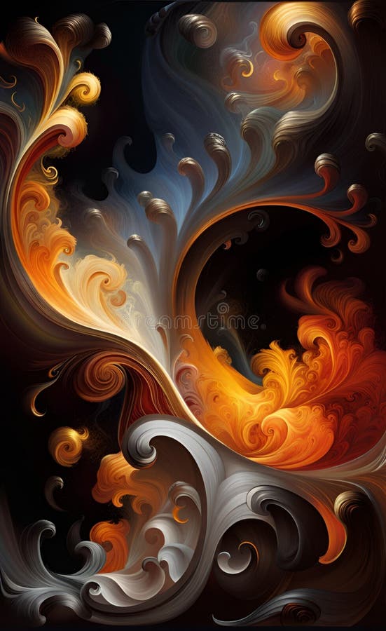 Abstraction Vector Graphics ,space Background, Streams of Molten Metal ...