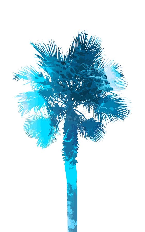 Abstraction of the Sea and Palms. Vector Illustration Stock Vector ...