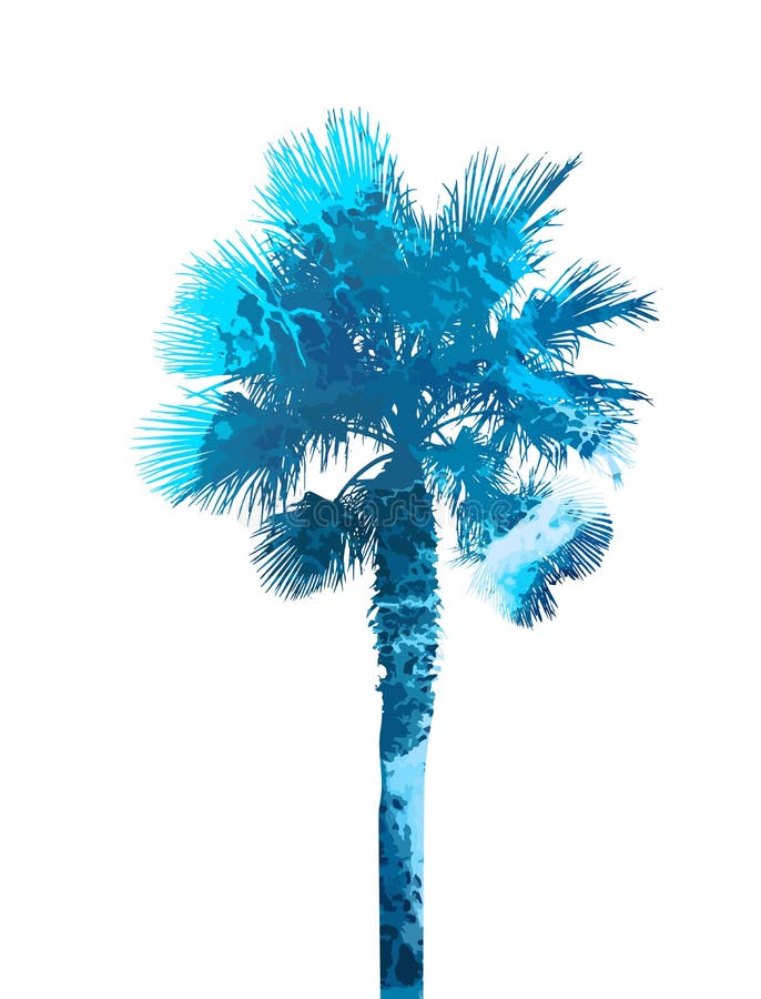 Abstraction of the Sea and Palms. Vector Illustration Stock Vector ...