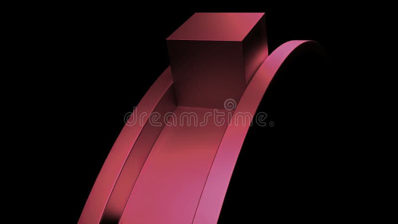 Abstractions with Moving Figures on a Black Background. Design. Metal ...
