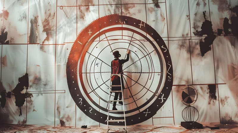 Abstractions and Scenes on the Theme of Astrology Stock Illustration ...