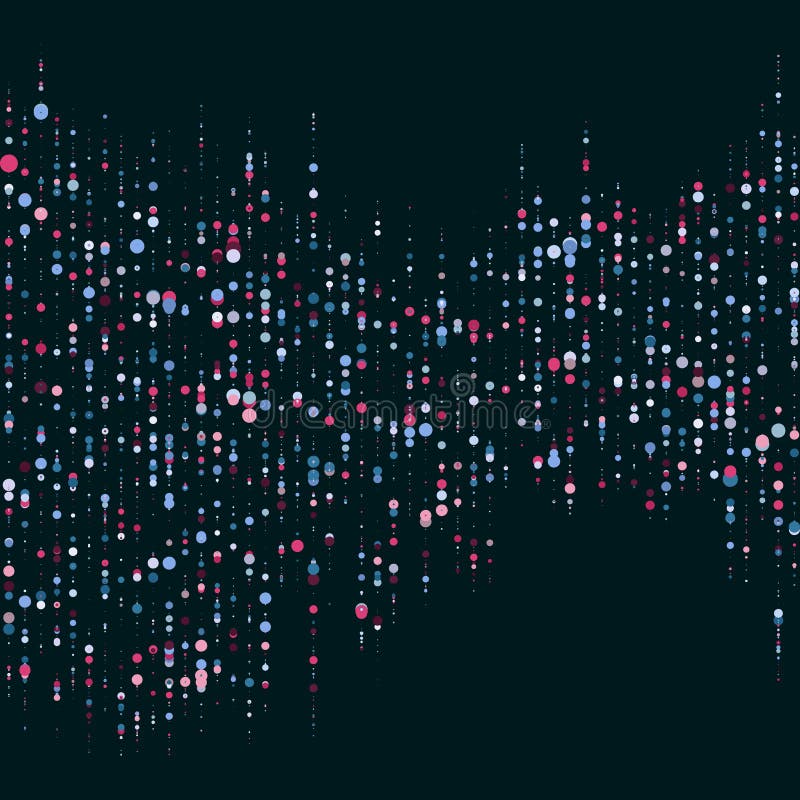 Abstractly Arranged Dots on Blue Background. Stock Vector ...