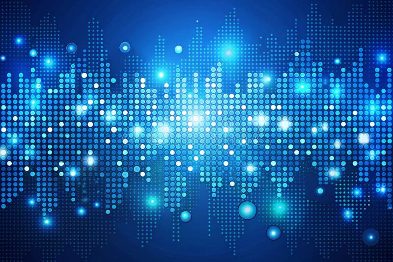 Abstractly Arranged Dots on Blue Background, Data Concept Stock ...