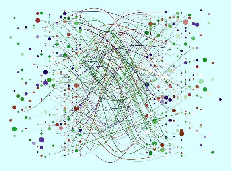 Abstractly Arranged Dots are Connected by Lines Stock Vector ...