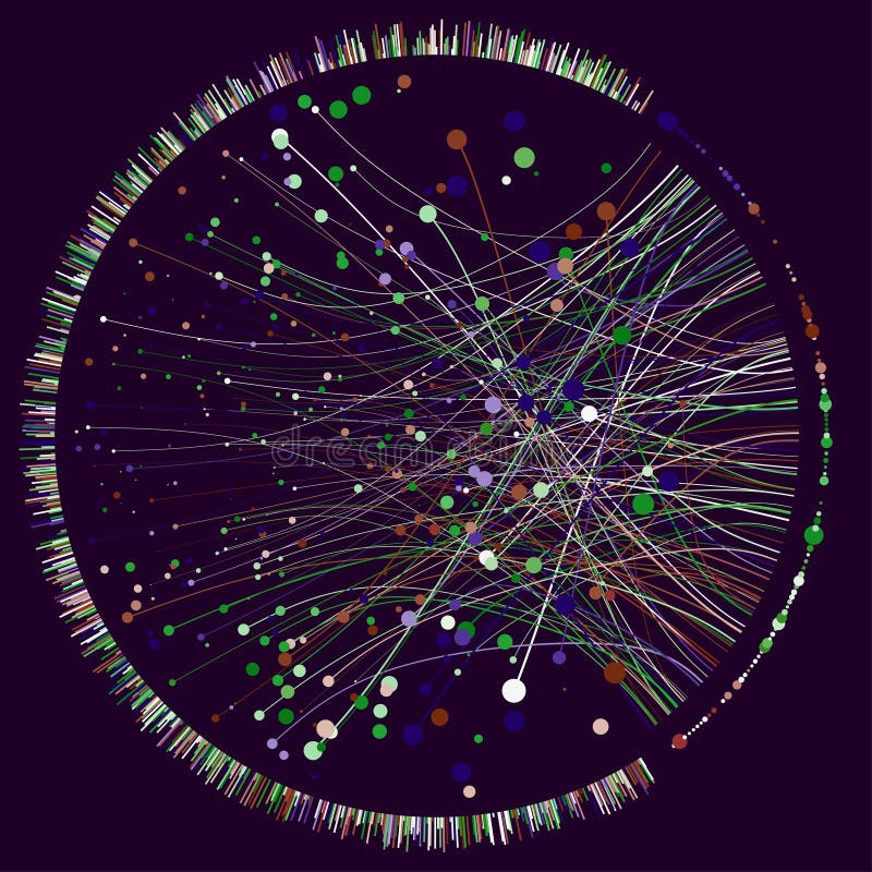 Abstractly Arranged Dots are Connected by Lines Stock Vector ...