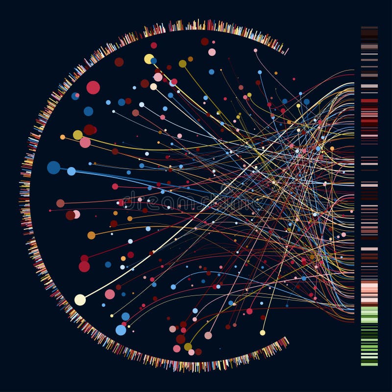 Abstractly Arranged Dots are Connected by Lines Stock Vector ...
