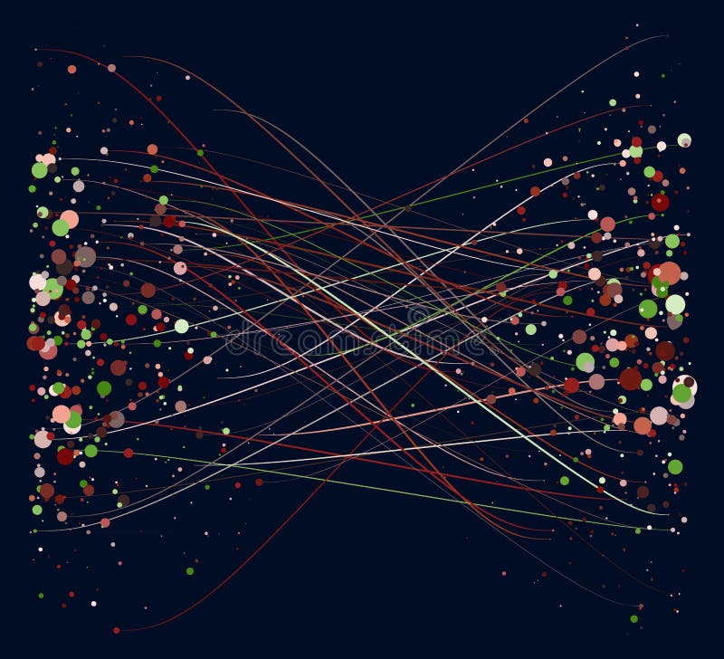 Abstractly Arranged Dots are Connected by Lines Stock Vector ...