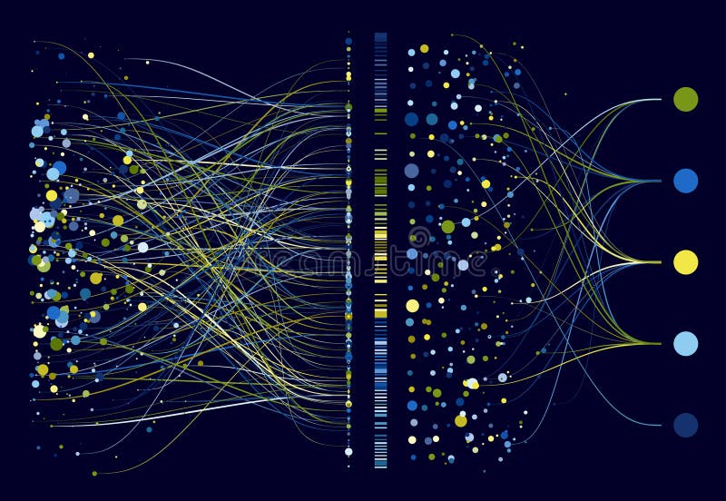 Abstractly Arranged Dots are Connected by Lines Stock Vector ...