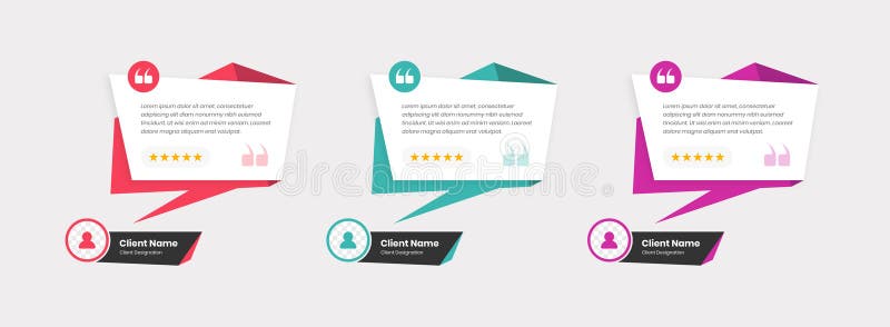 Abstractly Designed Customer Review or Client Feedback Infographic Web ...
