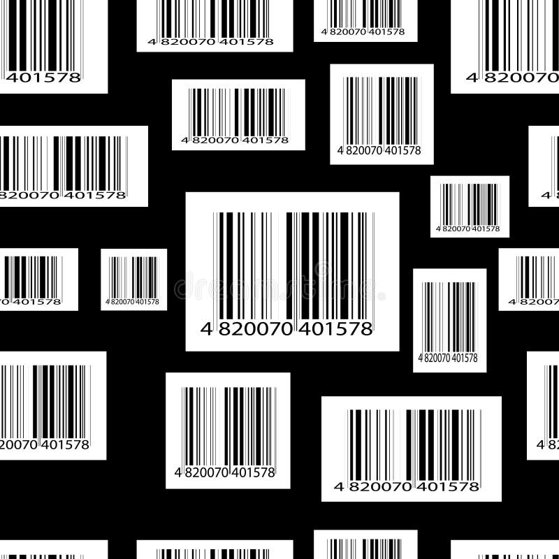 Abstractly Seamless Pattern Based on Barcode Stock Vector ...