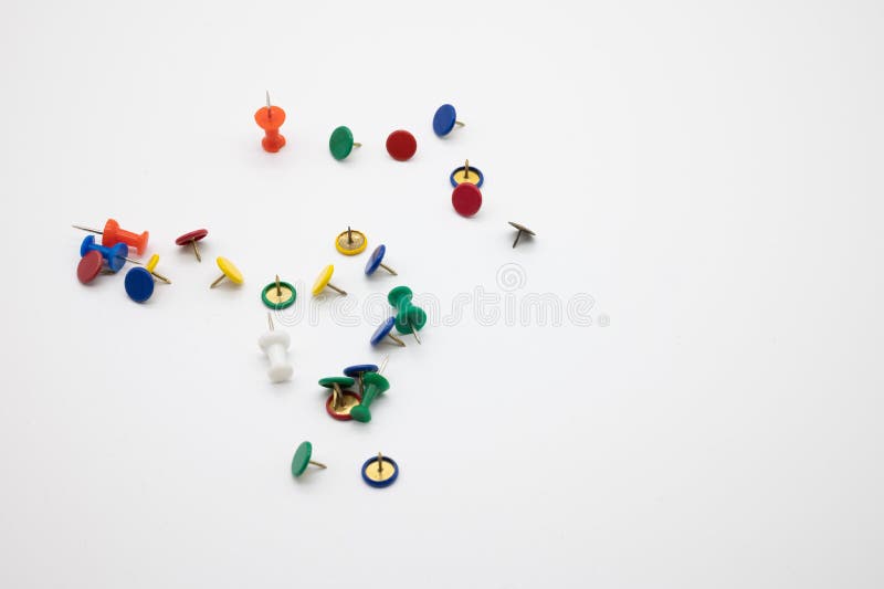 Colored Pins on a White Background Stock Photo - Image of bright ...