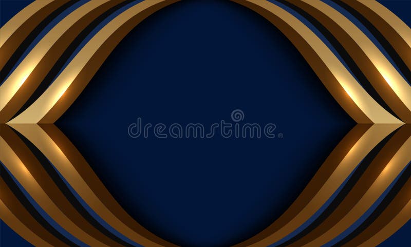 Abstracto Lujo Oro Y Azul Oscuro Fondo Ilustración del Vector ...