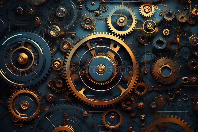 Abstracts Representation of Cogs Forming a Neural Network Illustrates ...