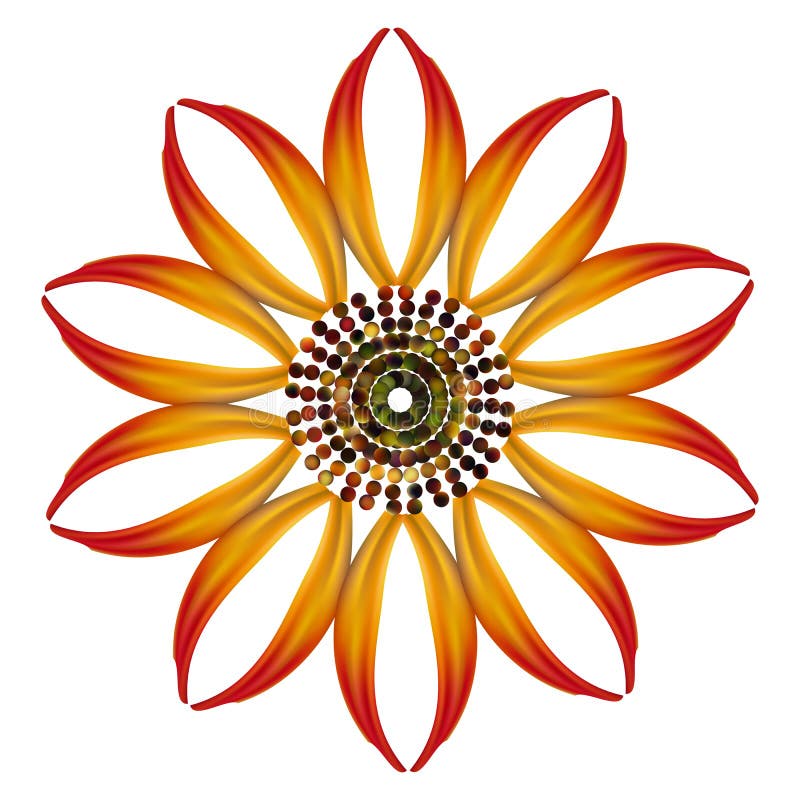 Abstracty Illustration of Golden Fire Flower Stock Illustration ...