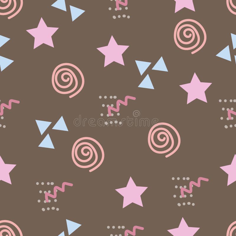 Abstrak Seamless Pattern, Shapes Seamless Pattern Background Stock ...