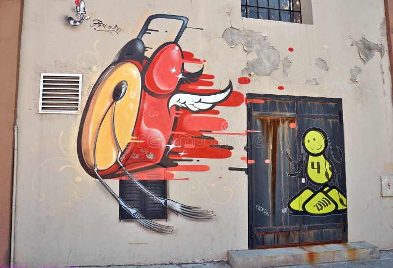 Abstrakcyjny Napis Dekoracyjny W Stylu Graffiti Acab, Napis Wanderski ...