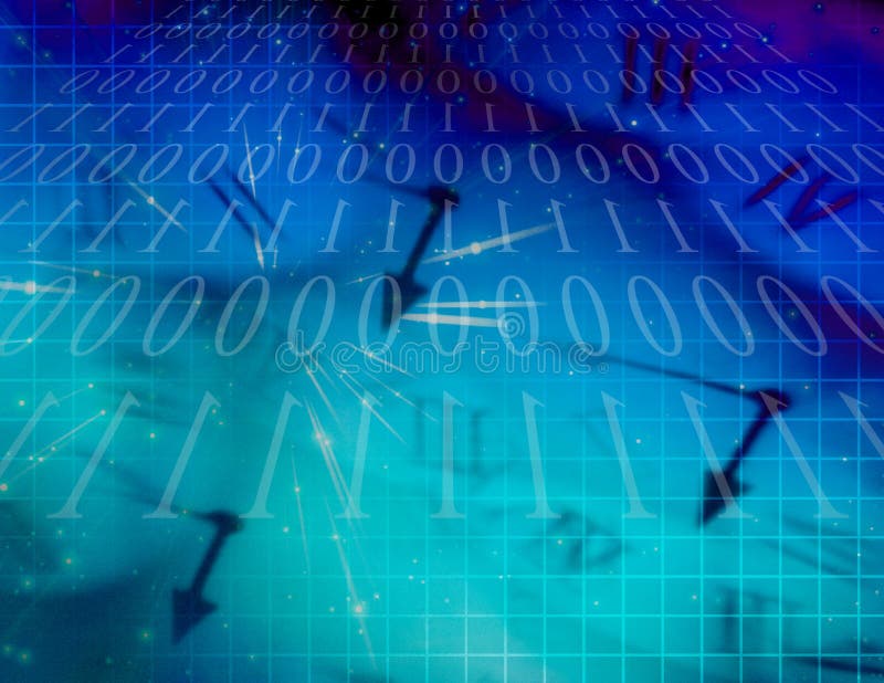 Binär klocka stock illustrationer. Illustration av elkraft - 20454579
