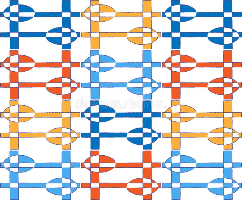 Abstrakt Elliptisk Form Av Färgade Linjer I Spiralform Stock ...