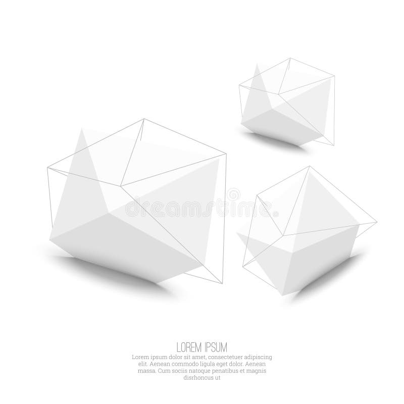Abstrakt Polygonal Geometrisk Form Vektor Illustrationer - Illustration ...