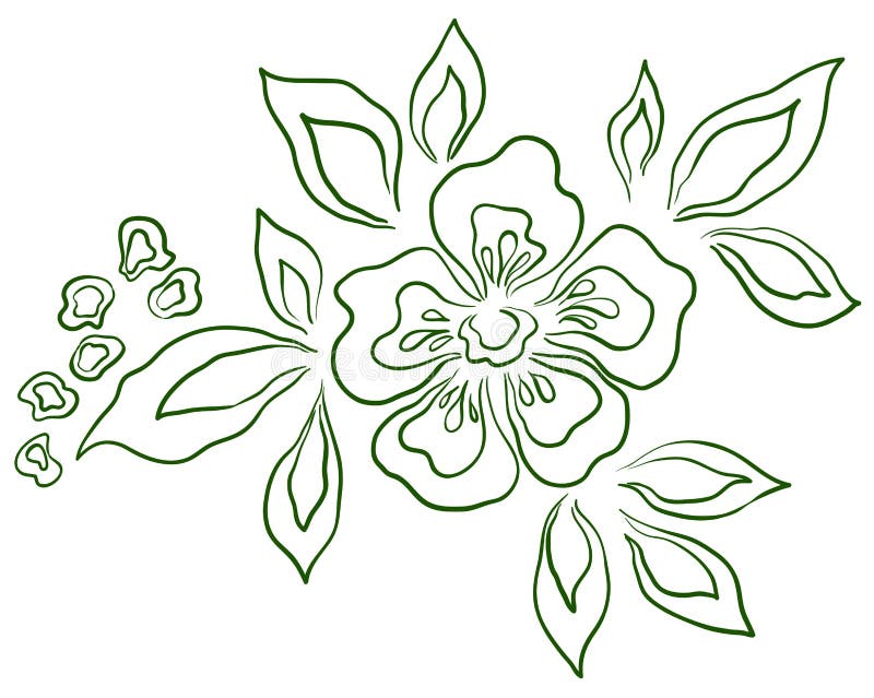 Abstrakte Blume, Piktogramm Vektor Abbildung - Illustration von form ...