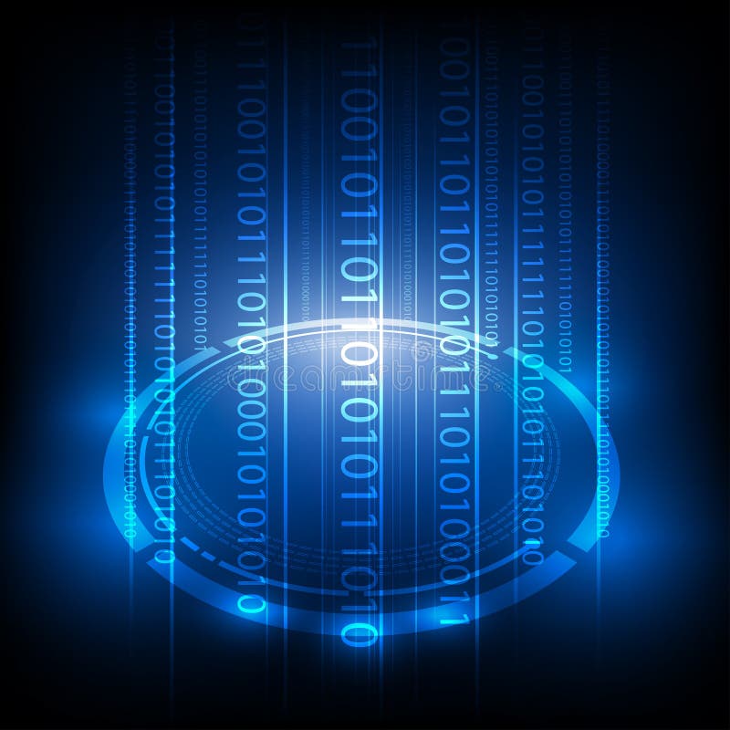 Abstrakte Digitaltechnik vektor abbildung. Illustration von schleife ...