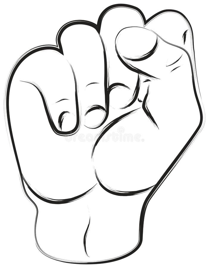 Comic-Zeichenstil-Faust vektor abbildung. Illustration von komisch ...