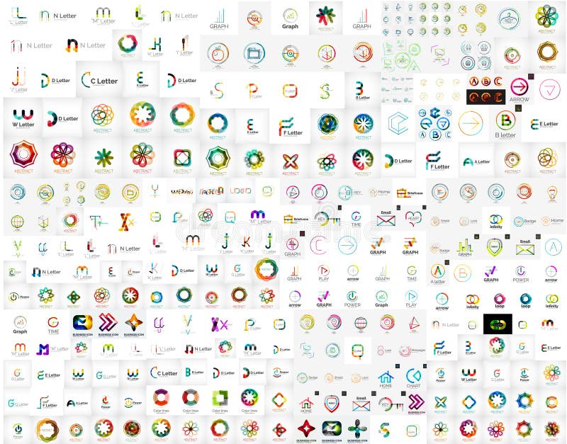 Abstrakte Firmenlogo-Vektorsammlung Vektor Abbildung - Illustration von ...