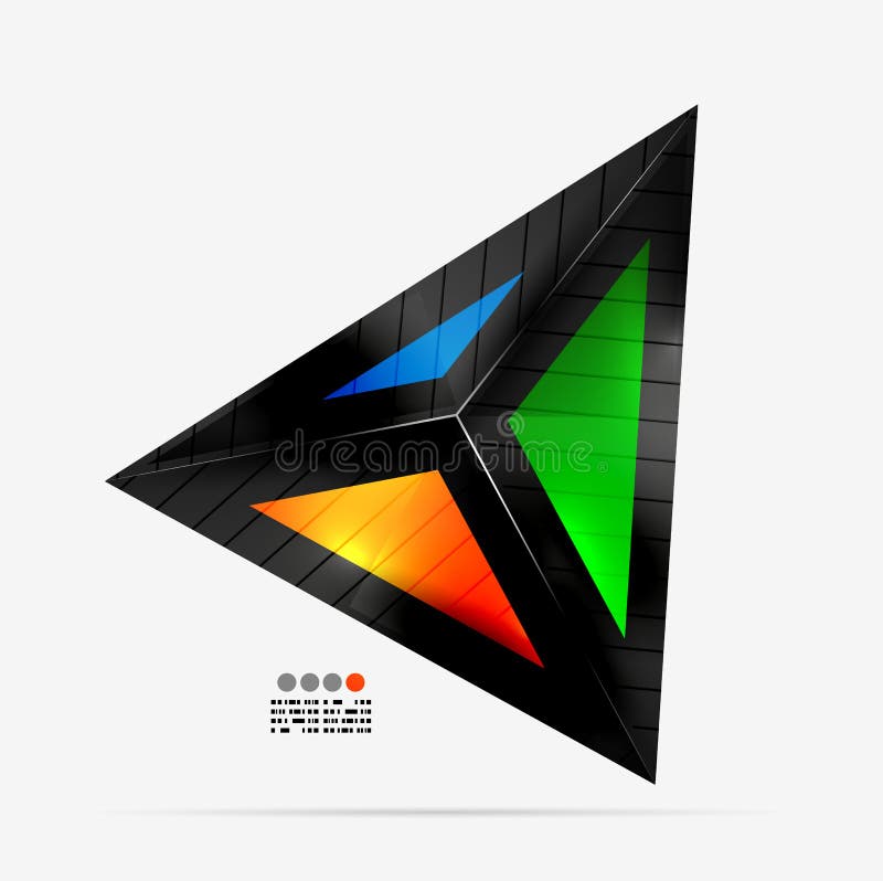 Abstrakte Geometrische Form - Buntes Dreieck Vektor Abbildung ...