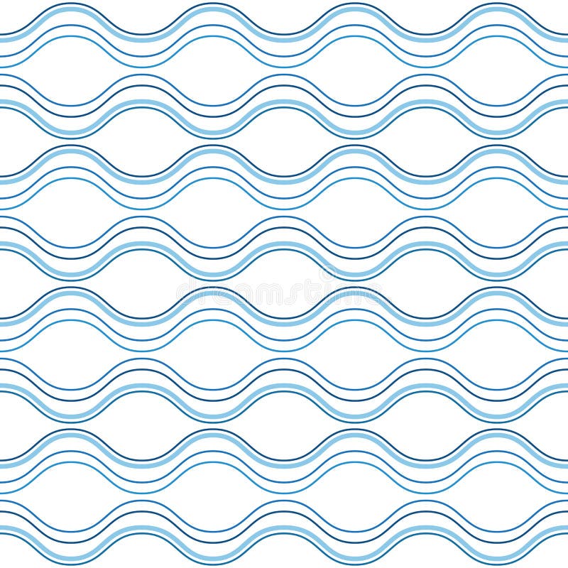 Abstrakte Gewellte Linien, Nahtloses Muster Vektor Abbildung ...