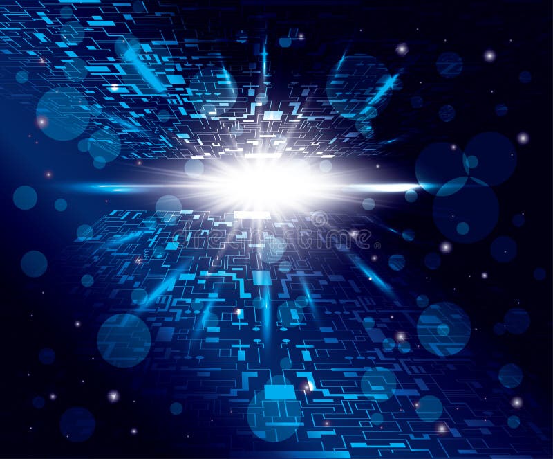 Abstrakter Glänzender Hintergrund Mit Matrix Und Strahlen Vektor ...