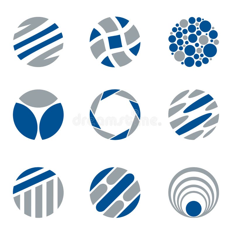 Abstrakter Kreis-Logo and Design Elements Vektor Abbildung ...