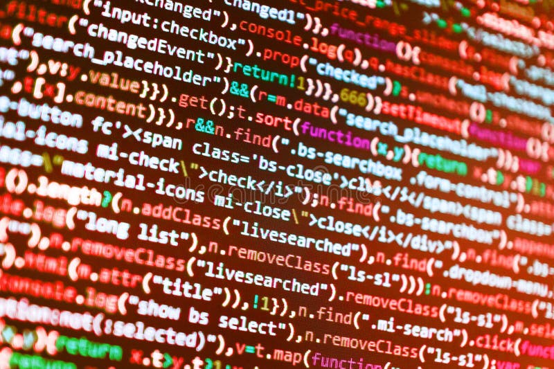 Abstrakter Quellcodehintergrund Beweglicher APP-Entwickler ...