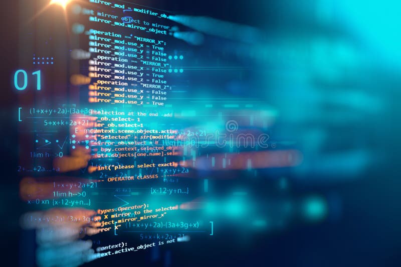 Abstrakter Technologiehintergrund Des Programmiercodes Stock Abbildung ...