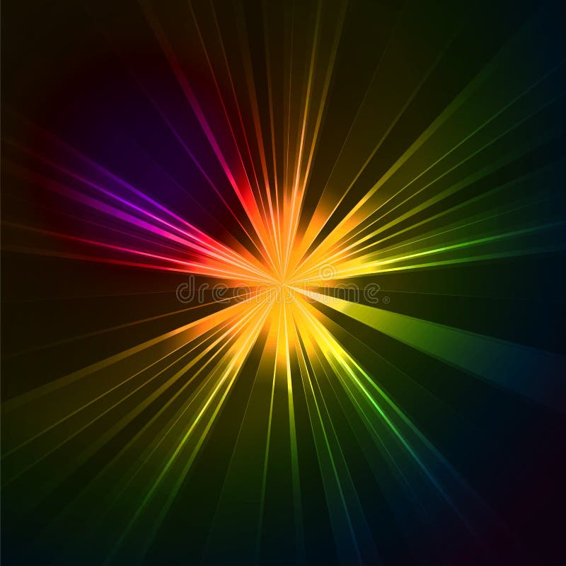 Abstraktes Grelles Sternlicht Buntes Explodieren Vektor Abbildung ...