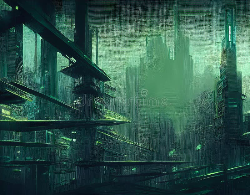 Abstrat Green Background with Industrial Vibe and Copy Space Stock ...