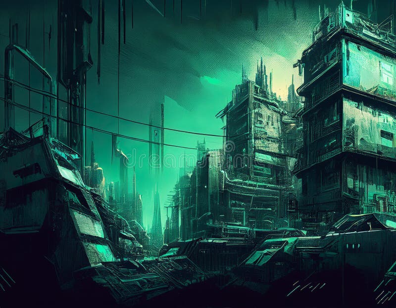 Abstrat Green Background with Industrial Vibe and Copy Space Stock ...