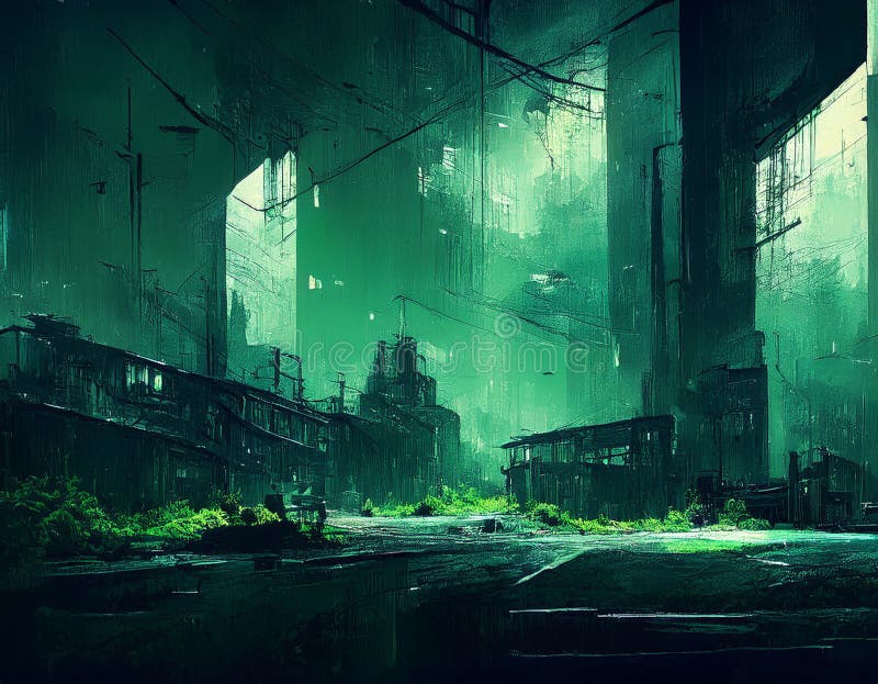 Abstrat Green Background with Industrial Vibe and Copy Space Stock ...