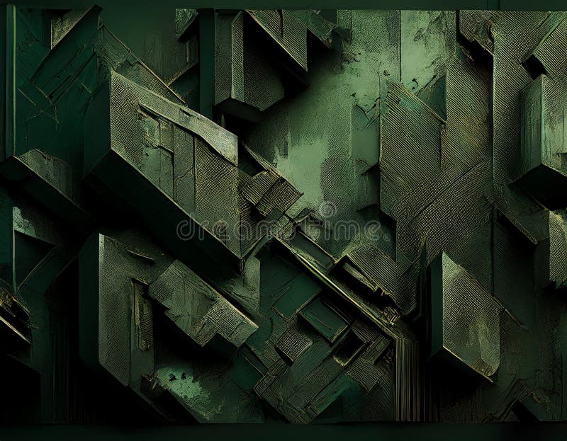 Abstrat Green Background with Industrial Vibe and Copy Space Stock ...