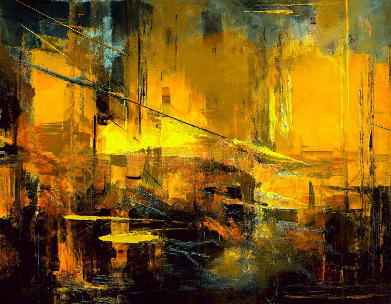 Abstrat Yellow Background with Industrial Vibe and Copy Space Stock ...