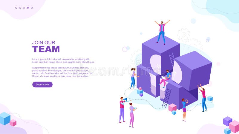 Join Our Team Page Concept. People Make Abstract Composition of ...
