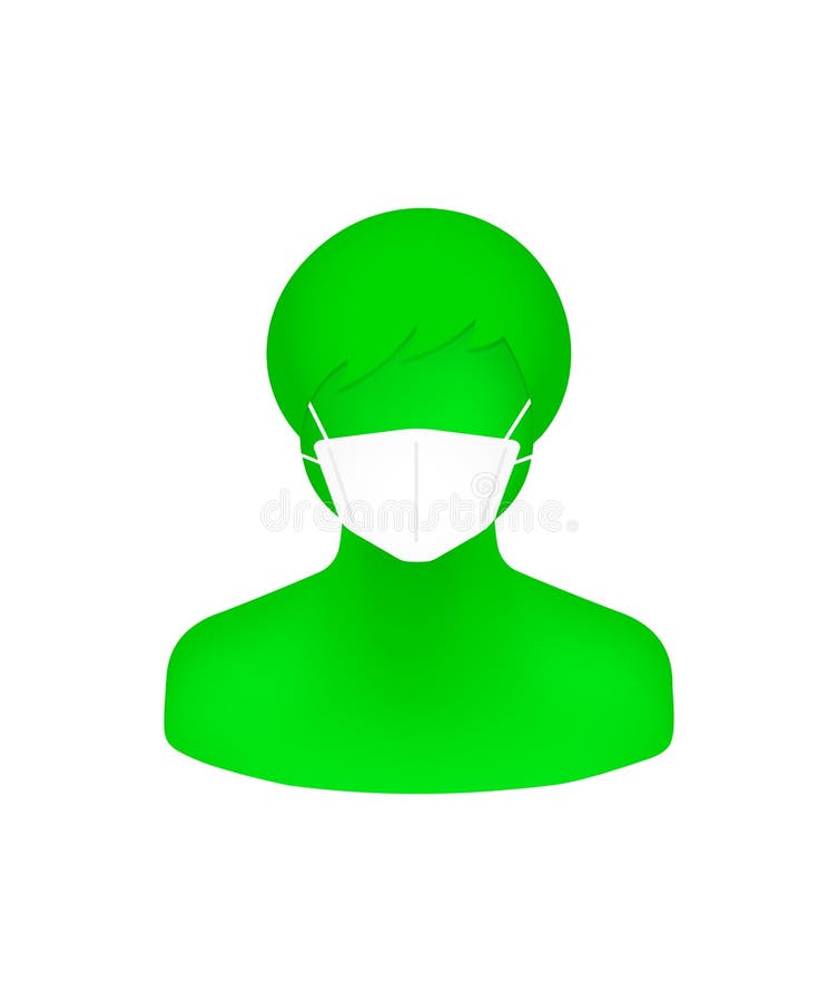 Abstruct Faceless Human Wearing a Mask Portrait Illustration Stock ...