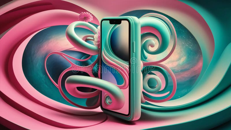 Absurd smart phone design stock illustration. Illustration of design ...