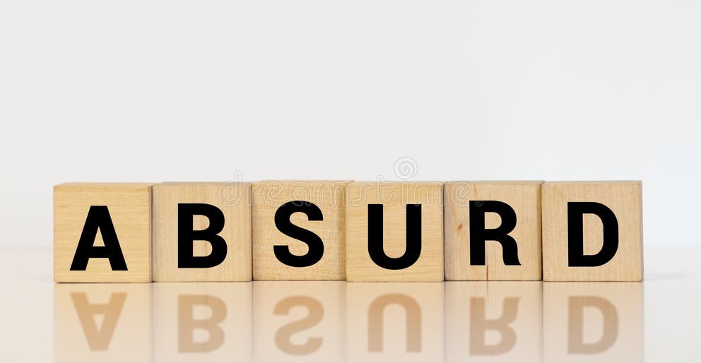 ABSURD Word Made with Building Blocks Stock Photo - Image of english ...