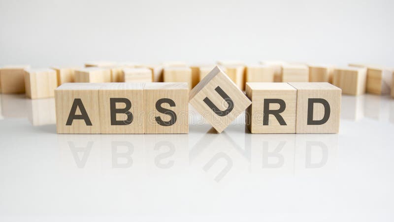 ABSURD Word Made by Letter Blocks, Concept Stock Image - Image of ...