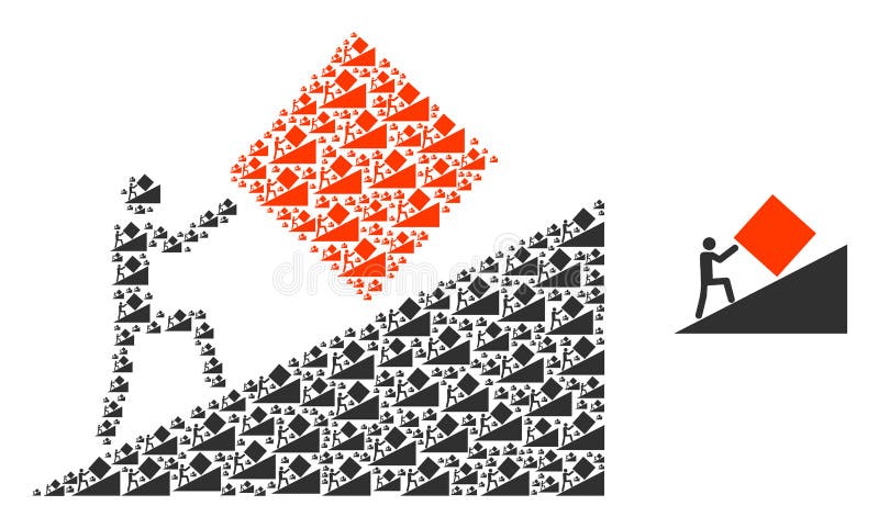 Absurd Work Collage of Self Items Stock Vector - Illustration of ...